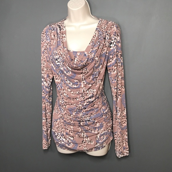 CAbi | Tops | Cabi Lola Long Sleeve Stretch Drape Neck Tee | Poshmark